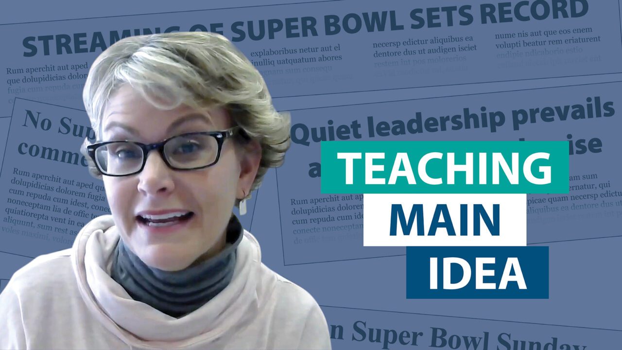 Support main idea with textual evidence