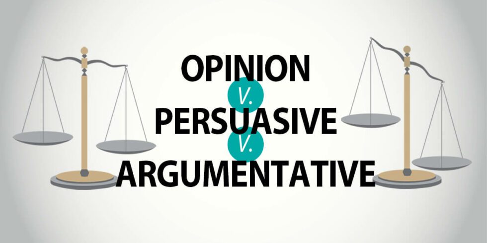 Compare Argumentative v. Persuasive Writing