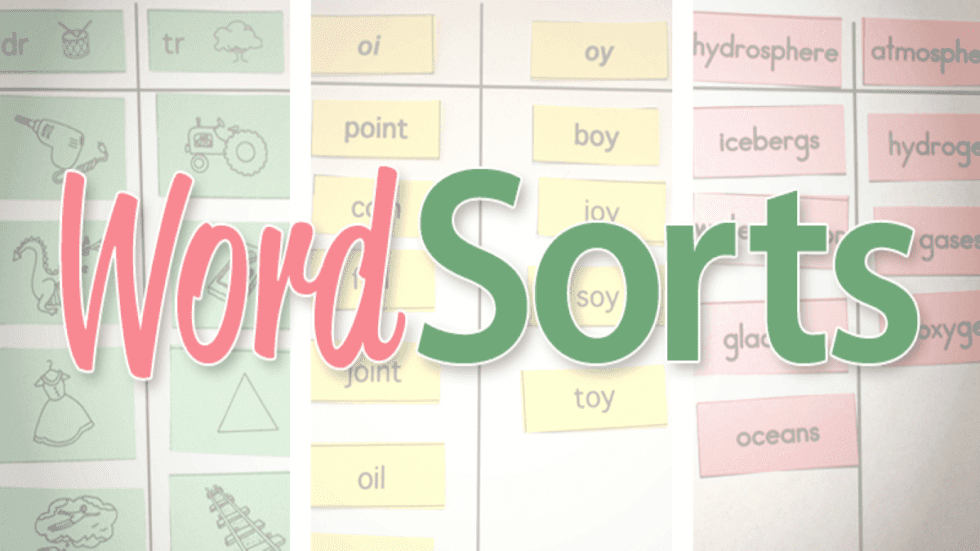 Increase word-study knowledge with sorts